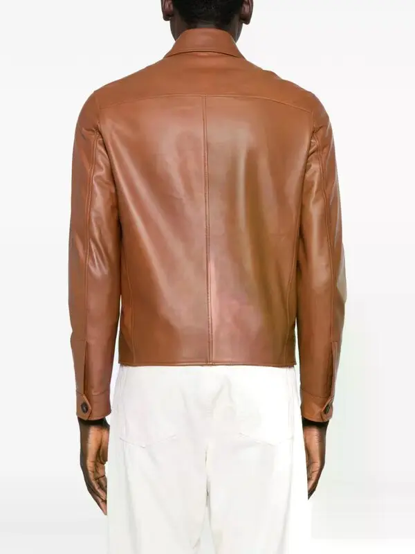 Tagliatore Zip Pocket Jacket - Brown
