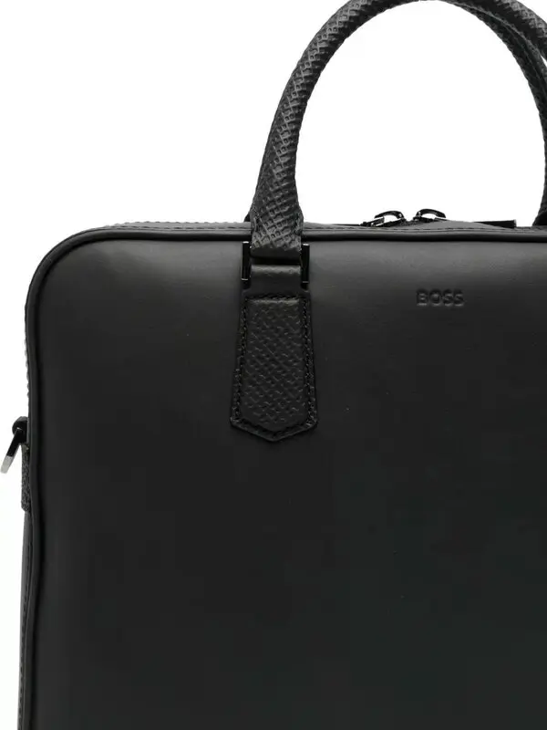 BOSS Woven-handle Briefcase