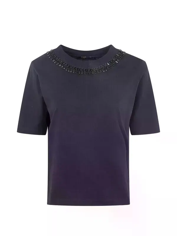 Seventy Embellished Neck T-shirt - Blue