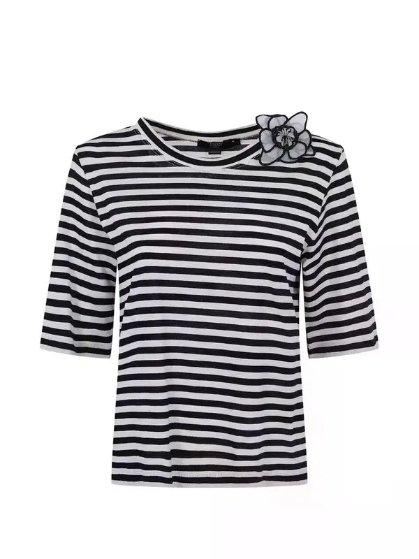 Seventy Flower Striped T-shirt - Blue