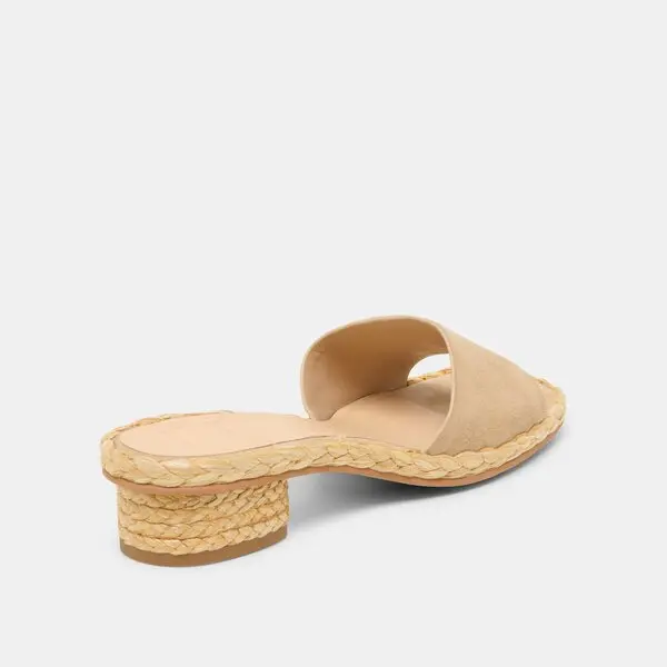 DOLCEVITA Dixi Wide Suede Sandals - Camel Suede