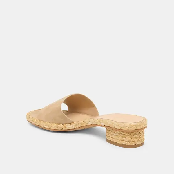 DOLCEVITA Dixi Wide Suede Sandals - Camel Suede