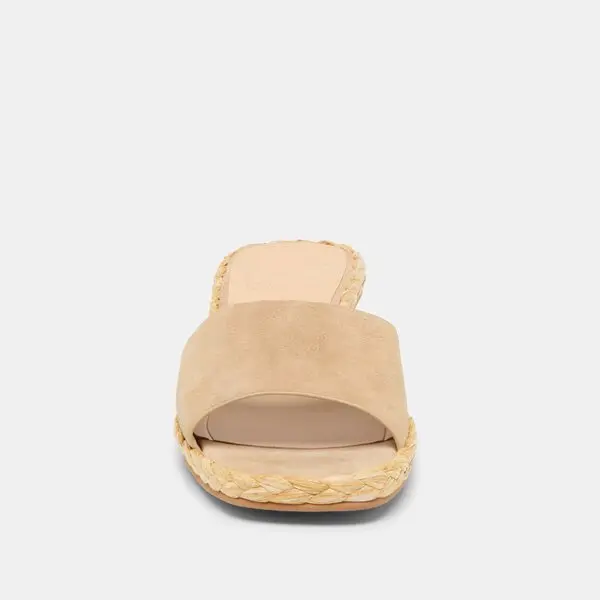 DOLCEVITA Dixi Wide Suede Sandals - Camel Suede