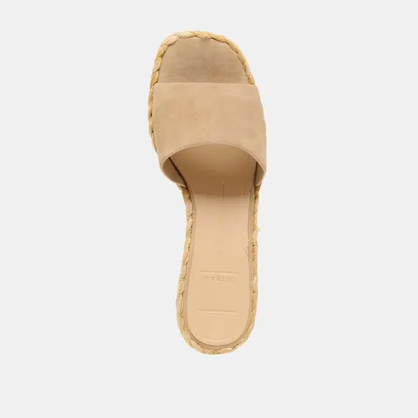 DOLCEVITA Dixi Wide Suede Sandals - Camel Suede