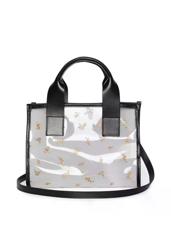 MSGM Floral Print Tote Bag - White