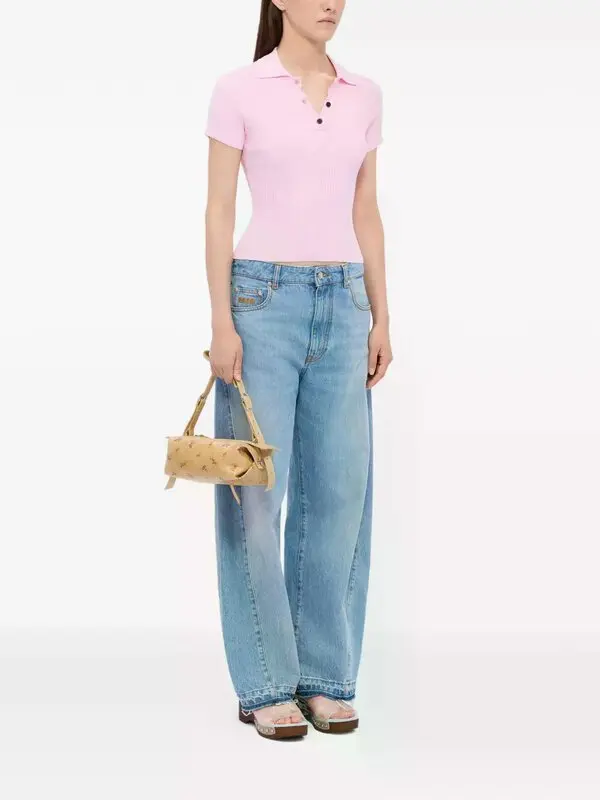MSGM Floral Shoulder Bag - Neutrals