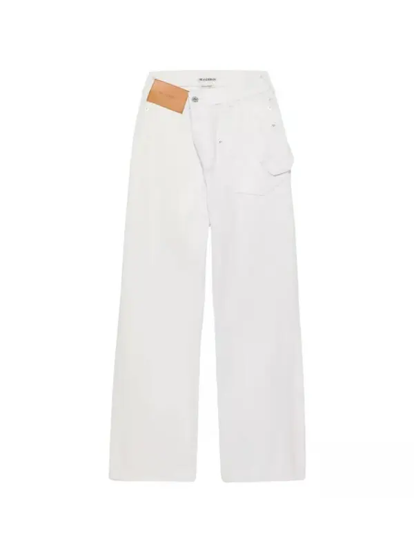 JW Anderson Logo-patch Denim Jeans - Neutrals