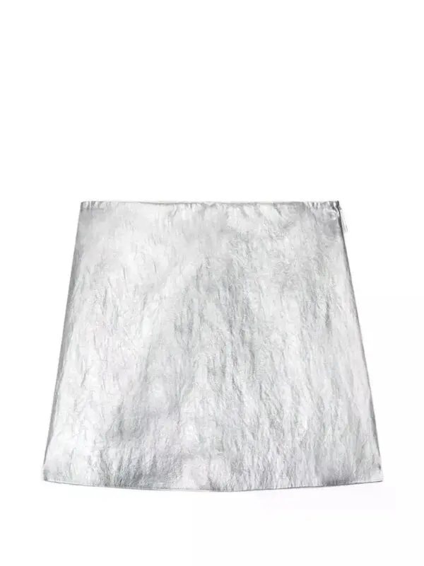 MSGM Striped Mini Skirt - Silver