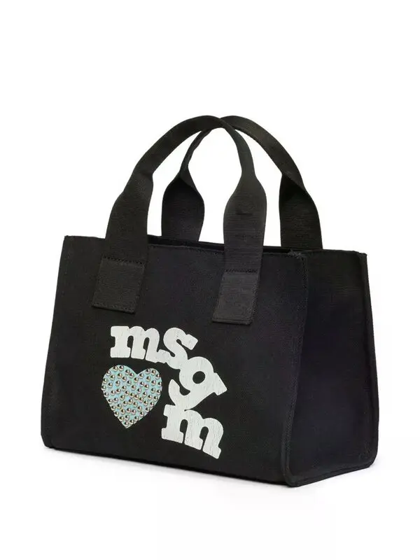 MSGM Heart-print Tote Bag