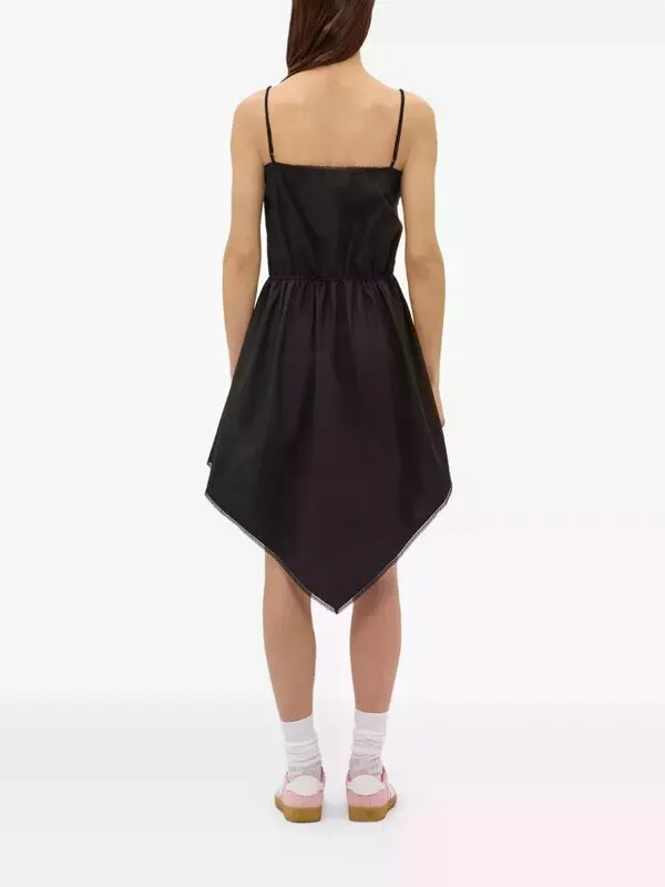 MSGM Lace Trim Handkerchief Hem Dress - Black