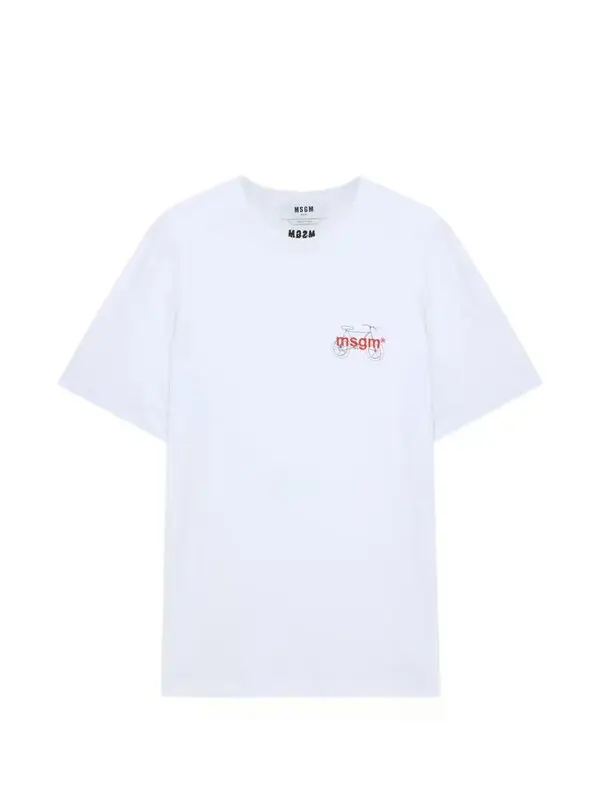 MSGM Logo-embroidered T-shirt