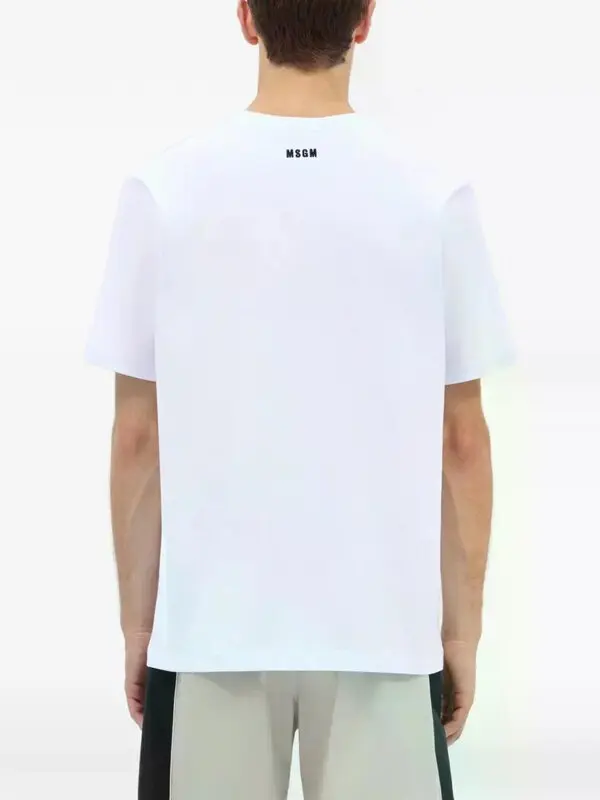 MSGM Logo-embroidered T-shirt