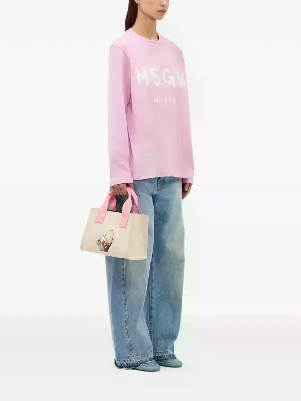 MSGM Logo-print Long-sleeve T-shirt
