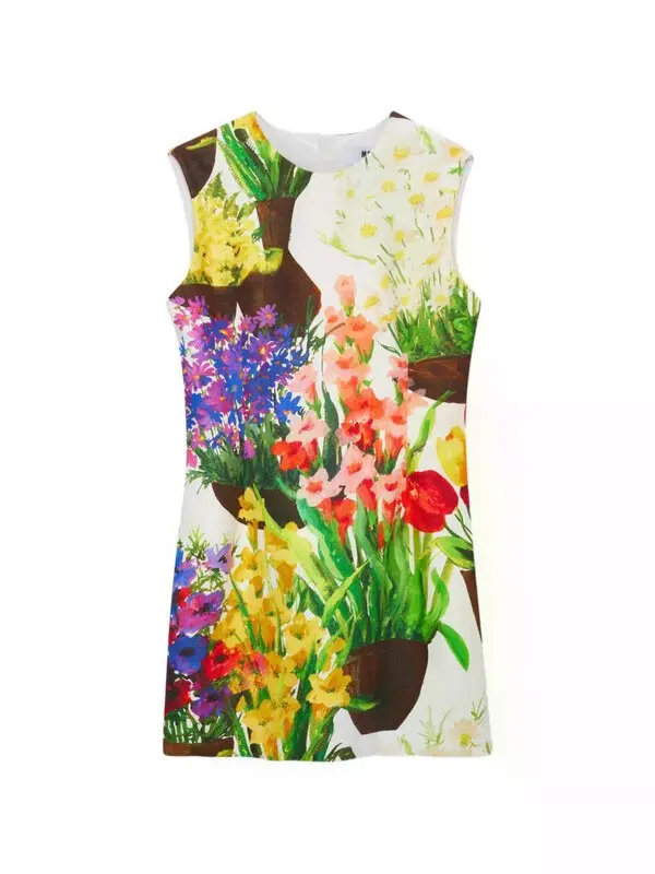 MSGM Floral-print Mini Dress