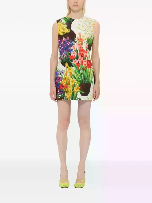 MSGM Floral-print Mini Dress