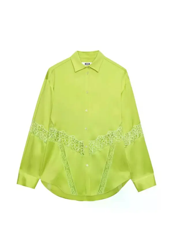 MSGM Lace Panel Shirt