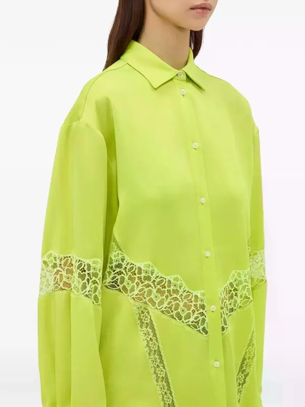 MSGM Lace Panel Shirt