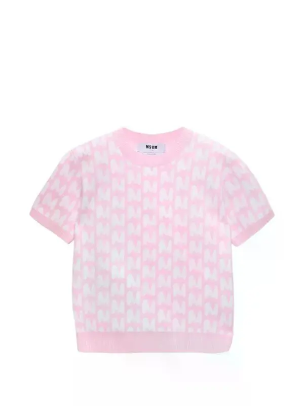 MSGM Patterned T-shirt - Pink