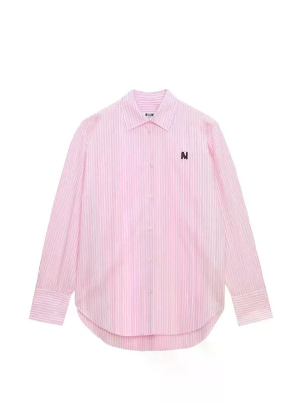 MSGM Striped Logo Shirt