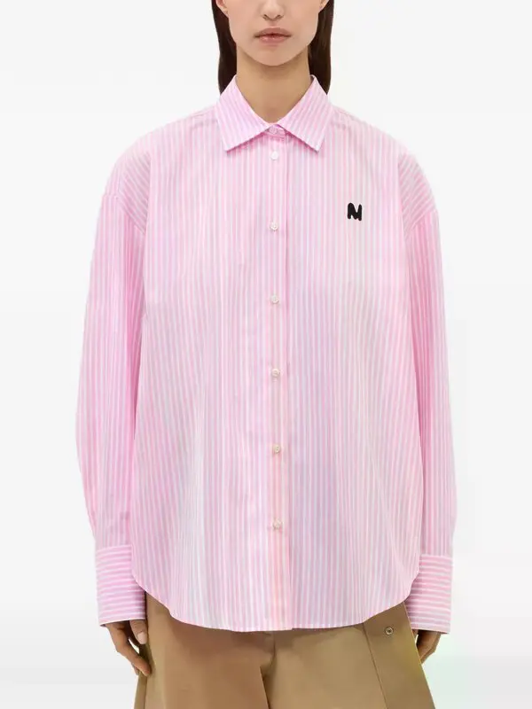 MSGM Striped Logo Shirt