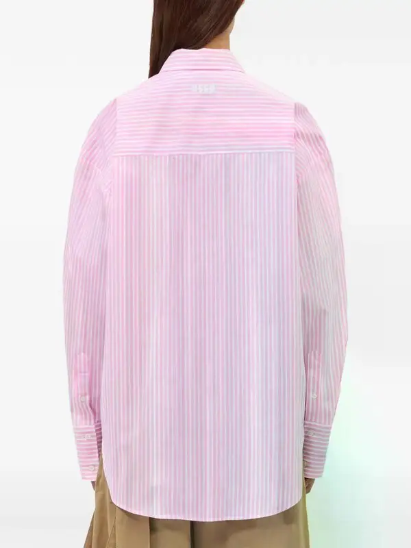MSGM Striped Logo Shirt