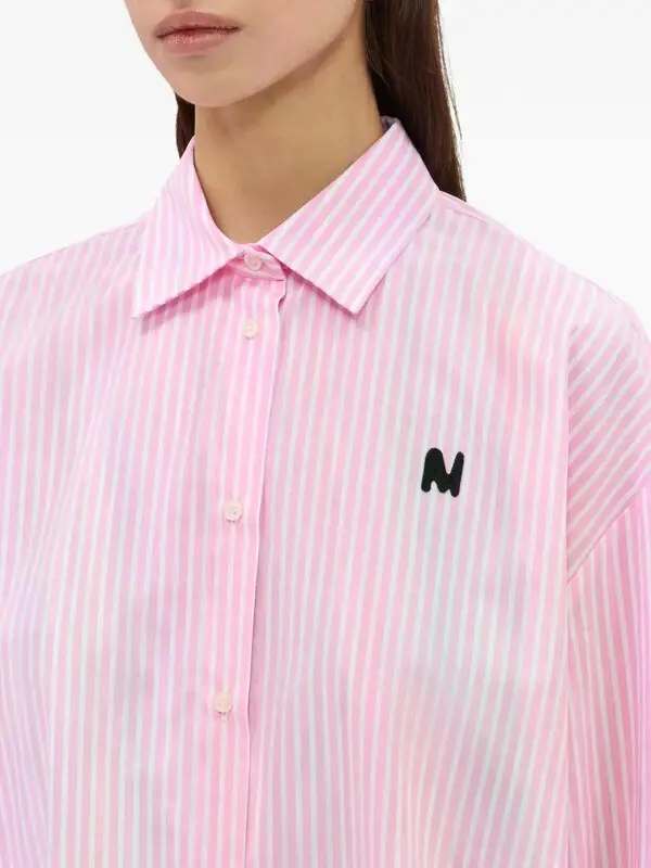 MSGM Striped Logo Shirt
