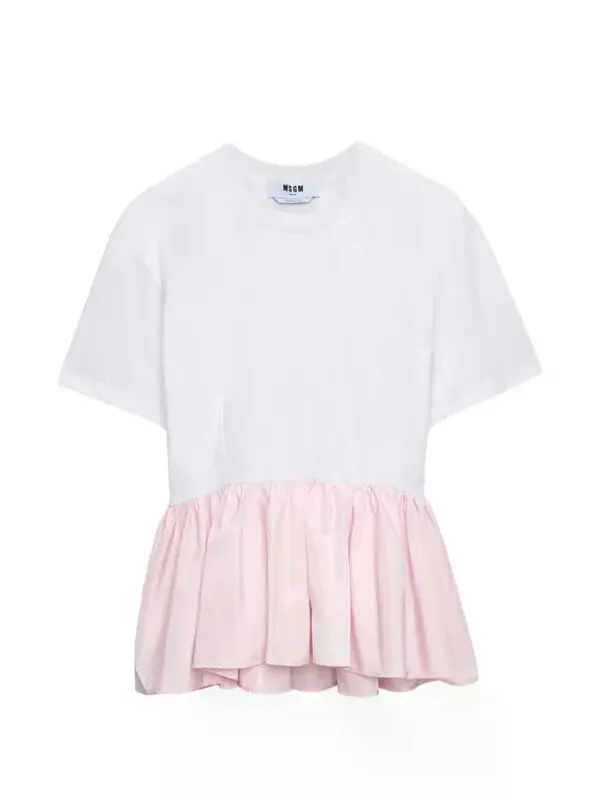 MSGM T-shirt With Ruffled Hem