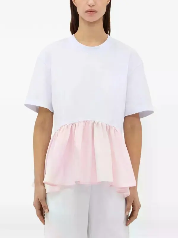 MSGM T-shirt With Ruffled Hem