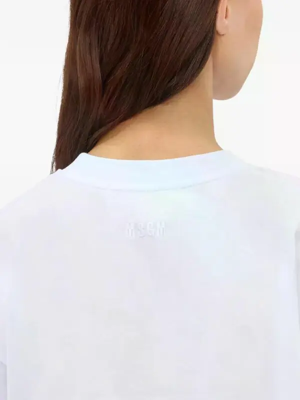 MSGM T-shirt With Ruffled Hem