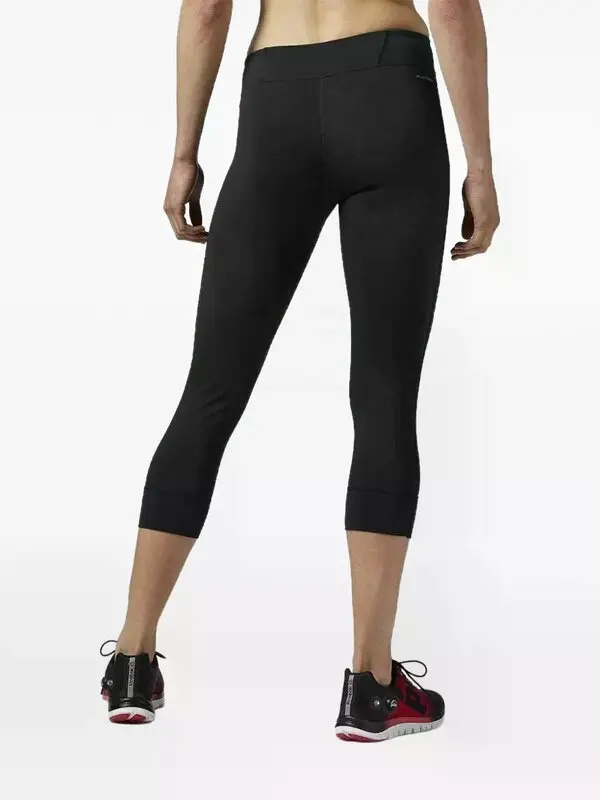 REEBOK Logo-detail Cropped Leggings - Black