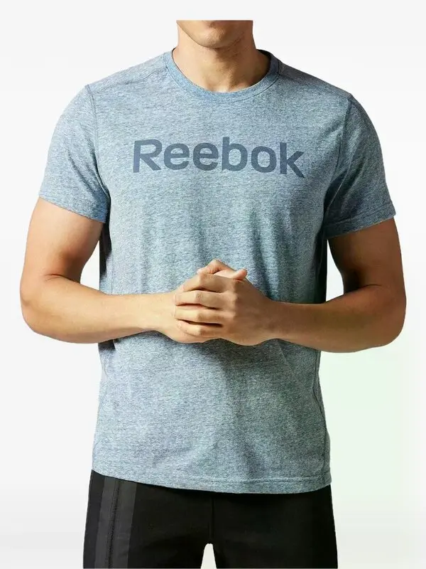 REEBOK Logo-print T-shirt - Blue