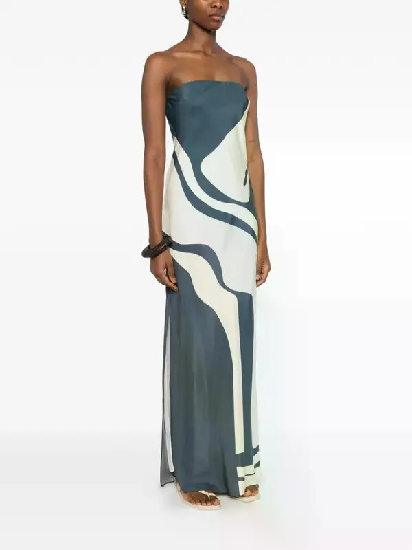 SIR. Print Strapless Maxi Dress