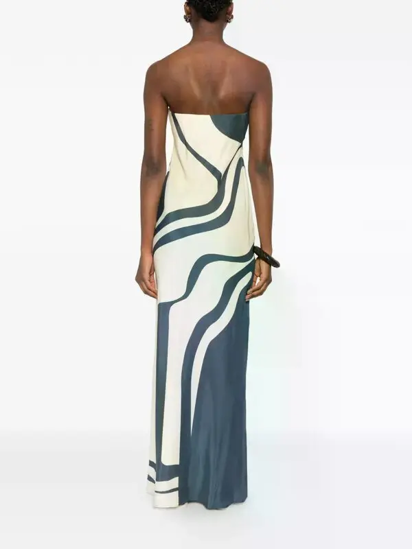 SIR. Print Strapless Maxi Dress