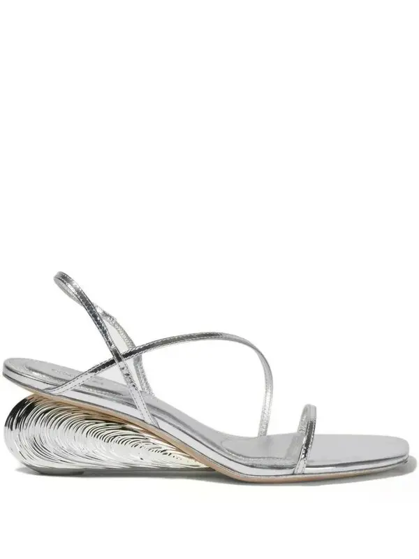 Simkhai 75mm Bridget Shell-motif Sandals - Silver