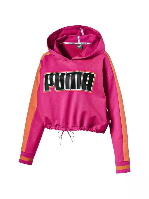 PUMA Cropped Logo Hoodie - Pink
