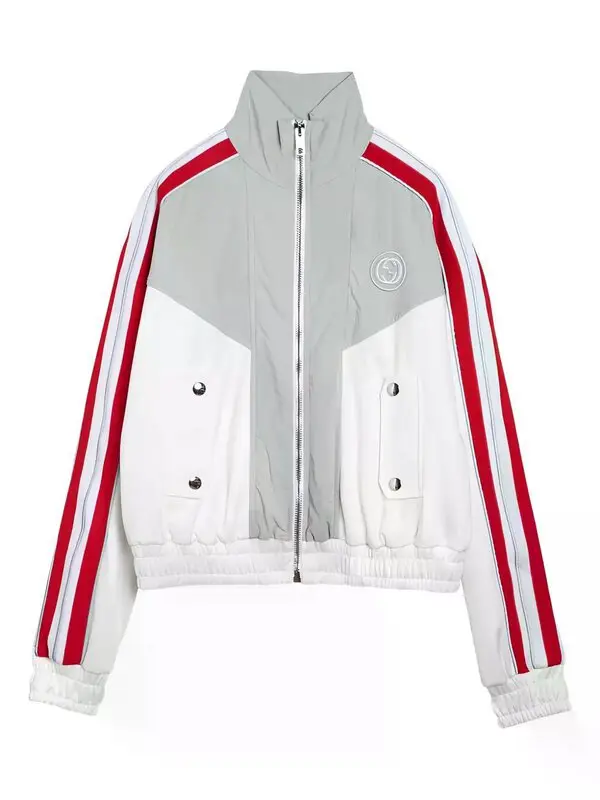Gucci Zip-up Stripe-detail Jacket - White