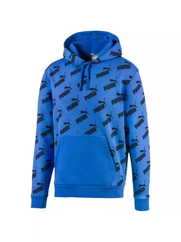 PUMA Amplified Logo-print Hoodie - Blue