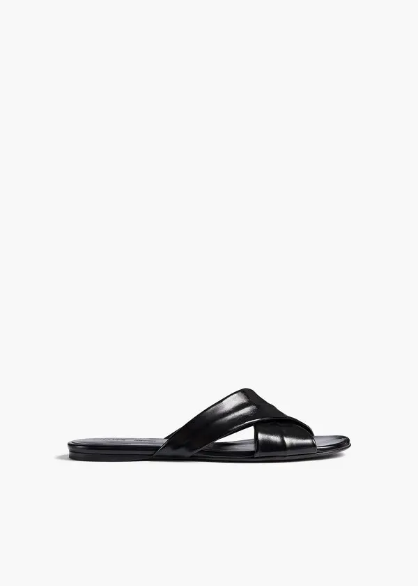 Khaite Liria Flat Sandal - Black