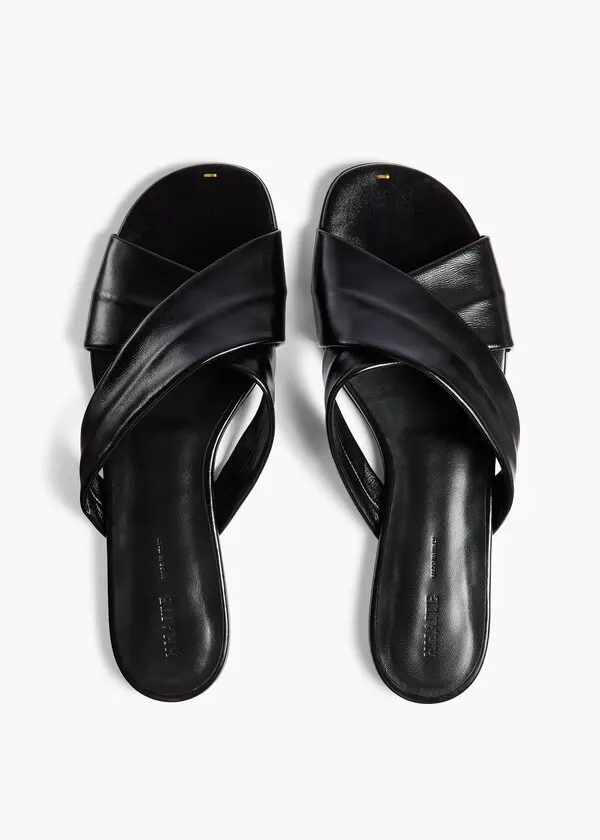 Khaite Liria Flat Sandal - Black