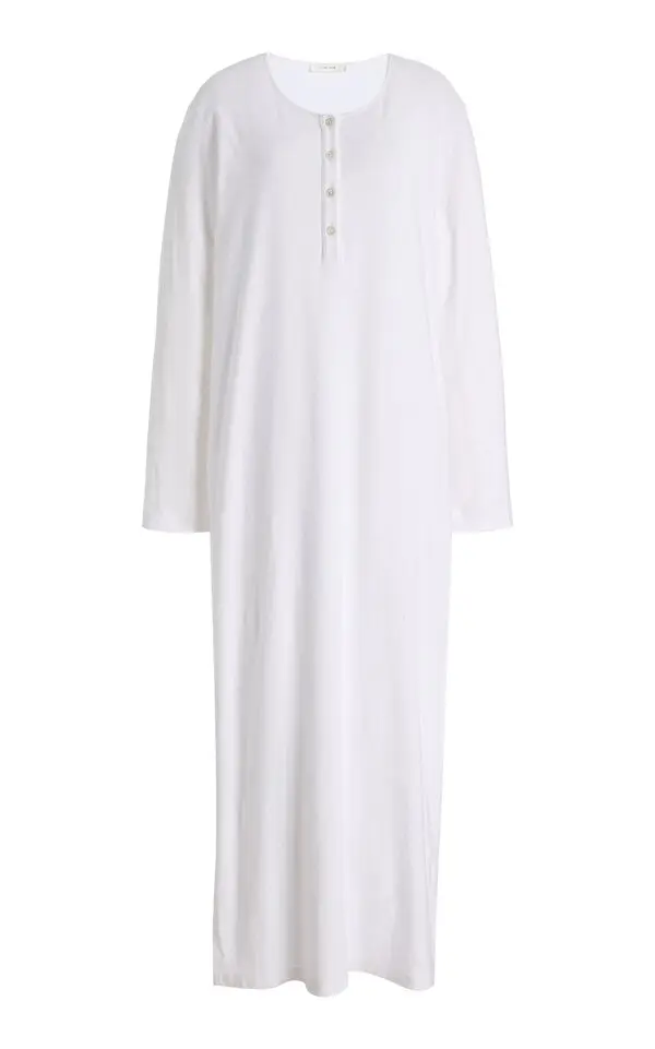 THE ROW Latoya Cotton-jersey Maxi Dress - White