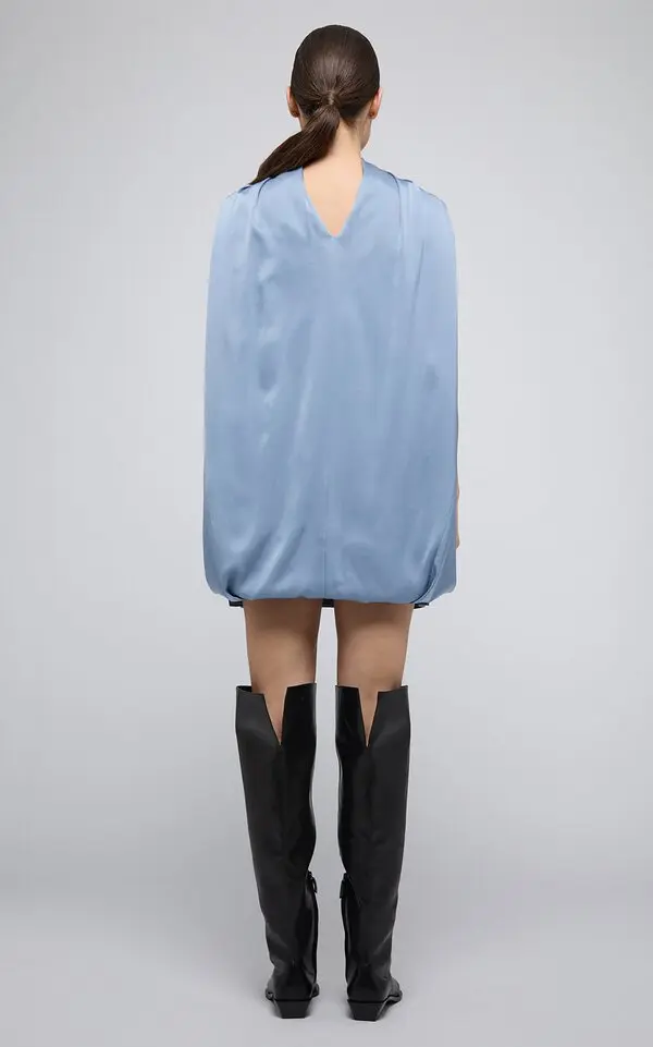 Simkhai Toni Satin Cape Mini Dress