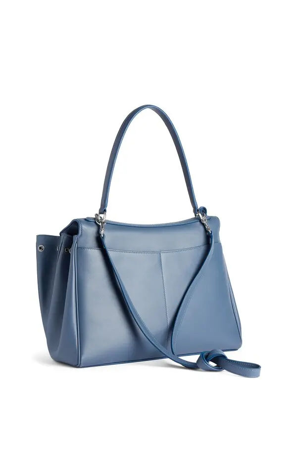 Balenciaga Rodeo Medium Leather Top Handle Bag - Blue