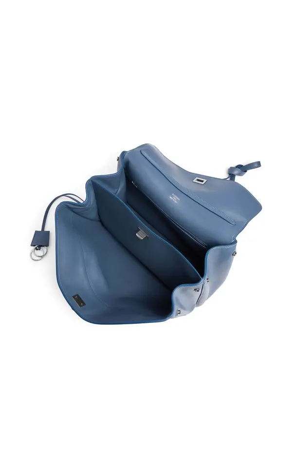 Balenciaga Rodeo Medium Leather Top Handle Bag - Blue
