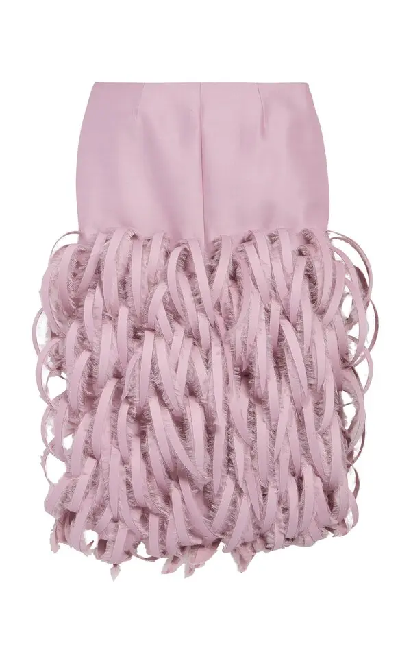 Balenciaga Feather-embroidered Midi Skirt