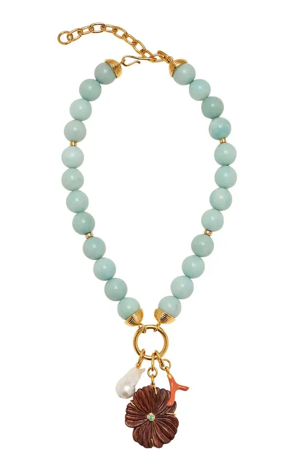 LIZZIE FORTUNATO Desert Bloom Necklace In Amazonite - Multi