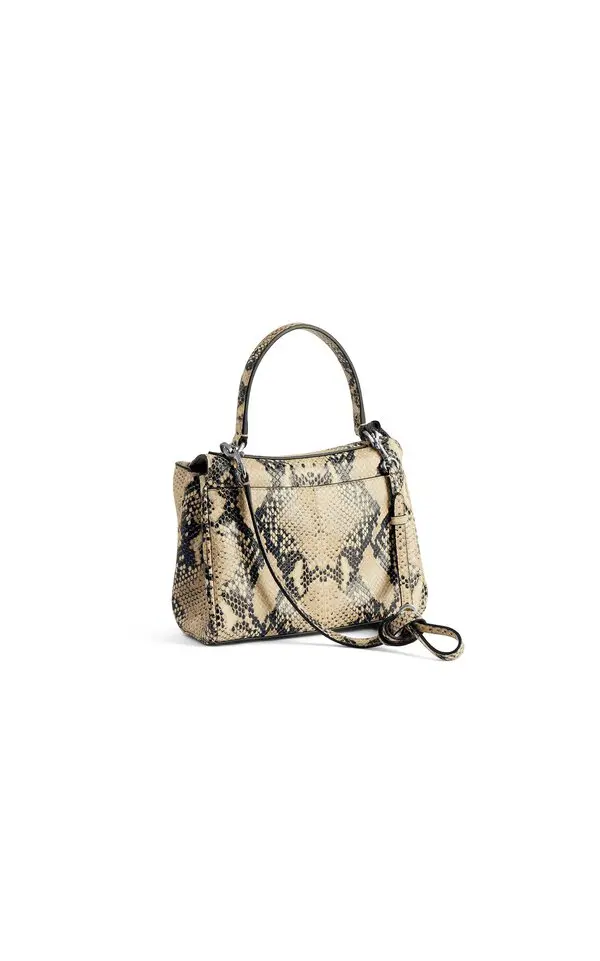 Balenciaga Rodeo Mini Snake-effect Leather Top Handle Bag