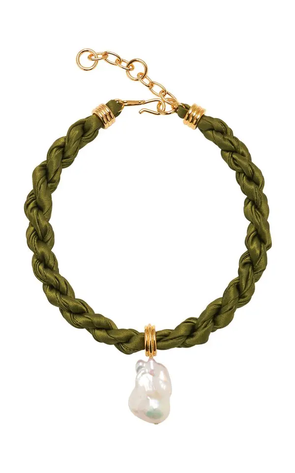 LIZZIE FORTUNATO Woven Collar - Green