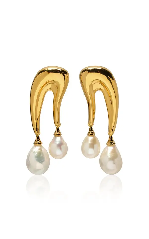 LIZZIE FORTUNATO Sculptura Earrings - Gold