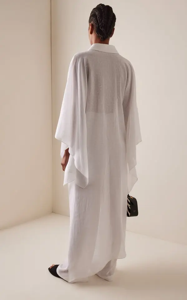 Michael Kors Asymmetric Linen Caftan