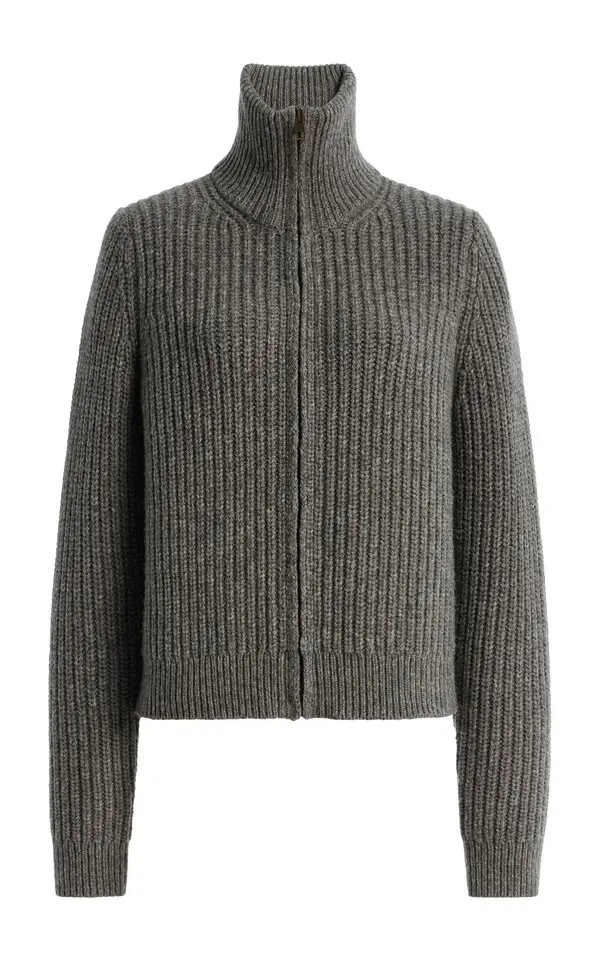 NILI LOTAN Arlen Wool-blend Cardigan - Grey
